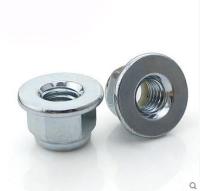 China M6 M8 Nylon Insert Hex Flange Nuts Hexagon Flange Nylon Nut With Blue White Zinc for sale