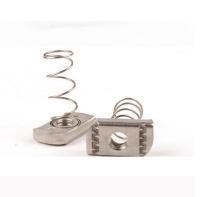 China Yellow Zin Stainless Steel Channel Spring Nut Square Nut With Spring for sale