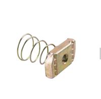 China Yellow Zin Stainless Steel Channel Spring Nut Square Nut With Spring for sale