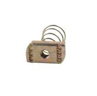 China Yellow Zin Stainless Steel Channel Spring Nut Square Nut With Spring for sale