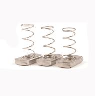 China Yellow Zin Stainless Steel Channel Spring Nut Square Nut With Spring for sale