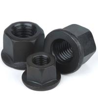 China Grade 8 Black Oxide Coating Large Hexagon Flange Nuts for sale