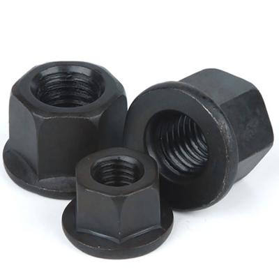 China Grade 10 Black Oxide Coating Large Hexagon Flange Nuts for sale