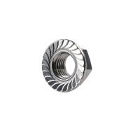 China DIN6923 M3-M16 Anti Theft Nut Stainless Steel 316 Anti-Slip Tooth Strap Hexagonal Flange Face Lock Nut Hexagon Nuts for sale