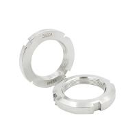 China Stainless Steel M5M6M8 DIN981 Round Nut  Locknuts Slotted Round Nuts for sale