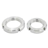 China Stainless Steel M5M6M8 DIN981 Round Nut  Locknuts Slotted Round Nuts for sale