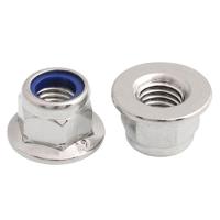 China DIN 6926 Stainless Steel M6 M8 Flange Nylon Nut Nylon Insert Hex Flange Nuts for sale