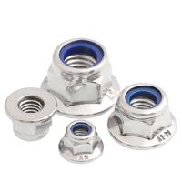 China DIN 6926 Stainless Steel M6 M8 Flange Nylon Nut Nylon Insert Hex Flange Nuts for sale