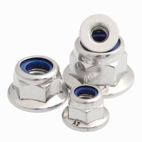 China DIN 6926 Stainless Steel M6 M8 Flange Nylon Nut Nylon Insert Hex Flange Nuts for sale