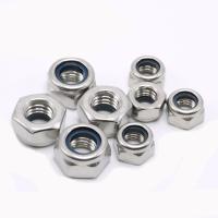 China GB889 Stainless Steel DIN982 Hex Nylon Insert Lock Nut ISO7040 Nylon Insert Lock Nut Prevailing Torque Type Hexagon Nuts for sale