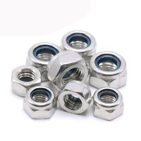 China GB889 Stainless Steel DIN982 Hex Nylon Insert Lock Nut ISO7040 Nylon Insert Lock Nut Prevailing Torque Type Hexagon Nuts for sale