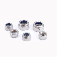 China GB889 Stainless Steel DIN982 Hex Nylon Insert Lock Nut ISO7040 Nylon Insert Lock Nut Prevailing Torque Type Hexagon Nuts for sale