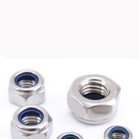 China GB889 Stainless Steel DIN982 Hex Nylon Insert Lock Nut ISO7040 Nylon Insert Lock Nut Prevailing Torque Type Hexagon Nuts for sale