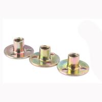 China Colour Zinc Three Hole Round Nut Lock Tee Nut M6 M8 M10 Three Hole Round Base Lock Nut for sale