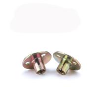 China Colour Zinc Three Hole Round Nut Lock Tee Nut M6 M8 M10 Three Hole Round Base Lock Nut for sale