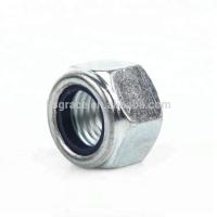 China Fine Pitch DIN 985 Hexagon Nylon Insert Lock Nuts ZINC PLATED for sale