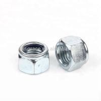 China Fine Pitch DIN 985 Hexagon Nylon Insert Lock Nuts ZINC PLATED for sale