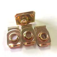 China DIN34818 M6 Spring Slice Nuts Speed U Clip Spring Nut Sheet Spring Nuts With Tapping Screw Thread for sale