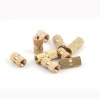 China M3-M12 Brass Knurled Nut Through Hole Inlaid Injection Knurled Copper Nuts for sale