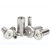 China Flat Head Hexagon Socket Sleeve Barrel Connector Nut Stainless Steel Sleeve Barrel Nut for sale