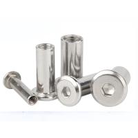 China Flat Head Hexagon Socket Sleeve Barrel Connector Nut Stainless Steel Sleeve Barrel Nut for sale