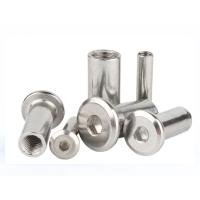 China Flat Head Hexagon Socket Sleeve Barrel Connector Nut Stainless Steel Sleeve Barrel Nut for sale