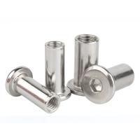 China Flat Head Hexagon Socket Sleeve Barrel Connector Nut Stainless Steel Sleeve Barrel Nut for sale