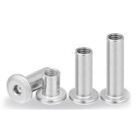 China Flat Head Hexagon Socket Sleeve Barrel Connector Nut Stainless Steel Sleeve Barrel Nut for sale