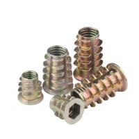 China Zinc Alloy Threaded Furniture Wood Insert Nuts Countersunk Head for sale