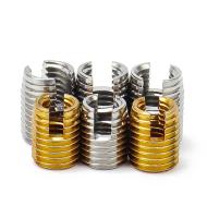 China Customized Type 302 Slotted Stainless Steel M2 M3 M4 M5 M6 M24 Thread Repair Insert Slotted Self Tapping Screw Sleeve for sale