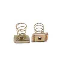 China Unistrut Channel Spring Nut Yellow Zinc Spring Nut Horn Spring Channel Nut for sale