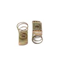 China Unistrut Channel Spring Nut Yellow Zinc Spring Nut Horn Spring Channel Nut for sale