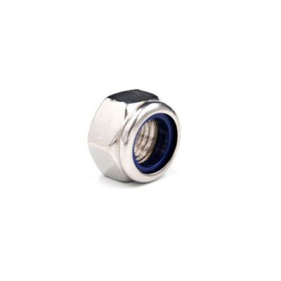 China Nylon Nut Stainless Steel DIN985 Prevailing Torque Type Hexagon Thin Nuts With Non Metallic Insert for sale