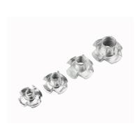 China DIN1624 Carbon Steel Zinc Plated Four Claw Tee Nut Furniture Wood Insert Nut for sale