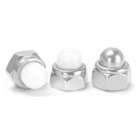 China Prevailing Torque Type Hexagon Domed Cap Nuts With Nonmetallic Insert DIN 986 Self Locking Nylon Insert Domed Cap Nuts for sale