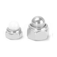 China Prevailing Torque Type Hexagon Domed Cap Nuts With Nonmetallic Insert DIN 986 Self Locking Nylon Insert Domed Cap Nuts for sale
