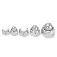 China Prevailing Torque Type Hexagon Domed Cap Nuts With Nonmetallic Insert DIN 986 Self Locking Nylon Insert Domed Cap Nuts for sale