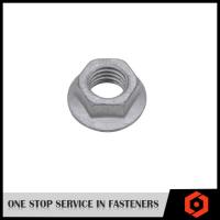 China Carbon Steel Hexagon Flange Nuts Hexagon Locking Nuts With Flange Flower Teeth Non Slip Nut for sale
