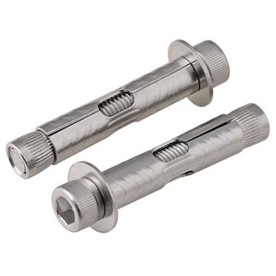 China Inch Screw Type Expansion Anchor Bolts Through Wedge Anchor Conical Cap Expansion Bolt for sale