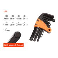 China Blackened Allen Hex Key Lengthened With Magnetic Head Wrench Set for sale
