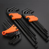 China Blackened Allen Hex Key Lengthened With Magnetic Head Wrench Set for sale