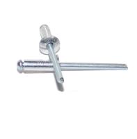 China Colored And Sliver Open Type Domed Head Aluminium Blind Pop Rivets DIN7337 for sale