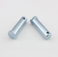 China Carbon Steel Flat / Round Head Clevis Pin With Grooved Ends for sale