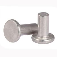 China SUS304 / SUS316 Stainless Steel Flat Round Head Rivets Solid for sale