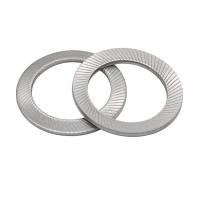 China Stainless Steel Serrated Knurled Safety Self Locking Washer With Double Faced Printing M1.6 - M36 for sale