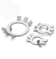 China GB 858 SUS304 / SUS316 Metric Stainless Steel Tab Lock Washer For Round Nuts for sale