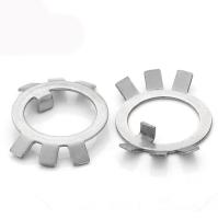 China GB 858 SUS304 / SUS316 Metric Stainless Steel Tab Lock Washer For Round Nuts for sale