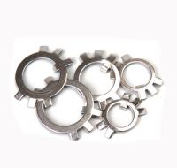 China GB 858 SUS304 / SUS316 Metric Stainless Steel Tab Lock Washer For Round Nuts for sale