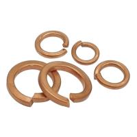 China DIN125 DIN127 GB93 Brass Copper Spring Lock Washers Metric H65 Brass Spring Washer for sale