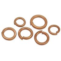 China DIN125 DIN127 GB93 Brass Copper Spring Lock Washers Metric H65 Brass Spring Washer for sale